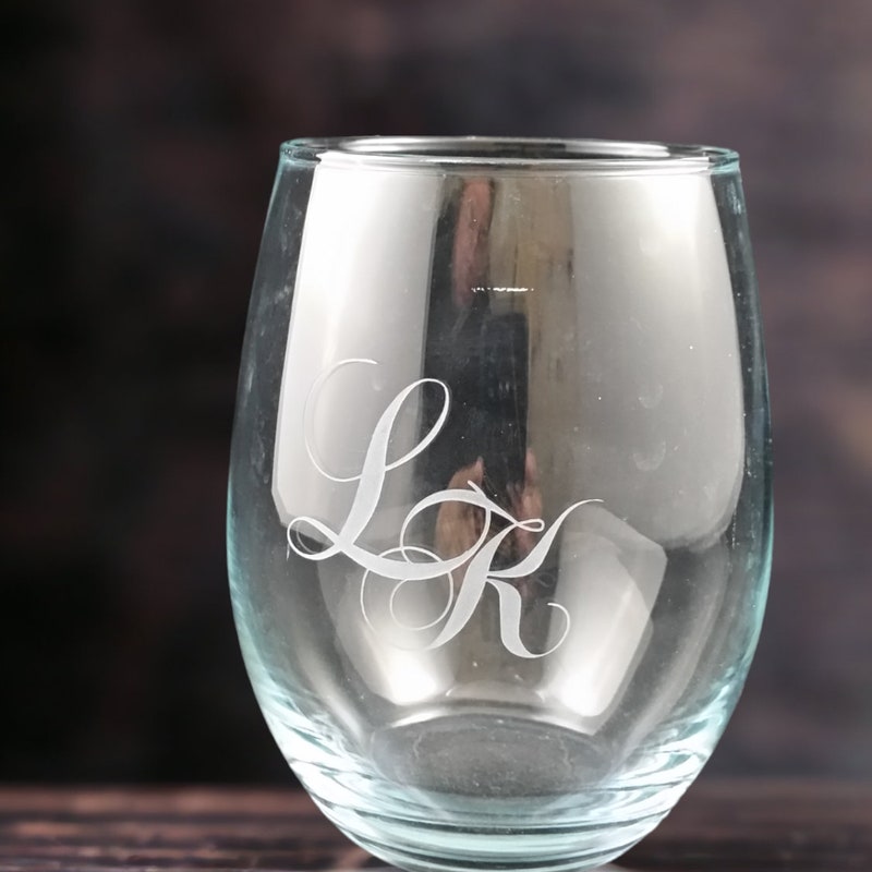 Etched Stemless Wine - Etsy