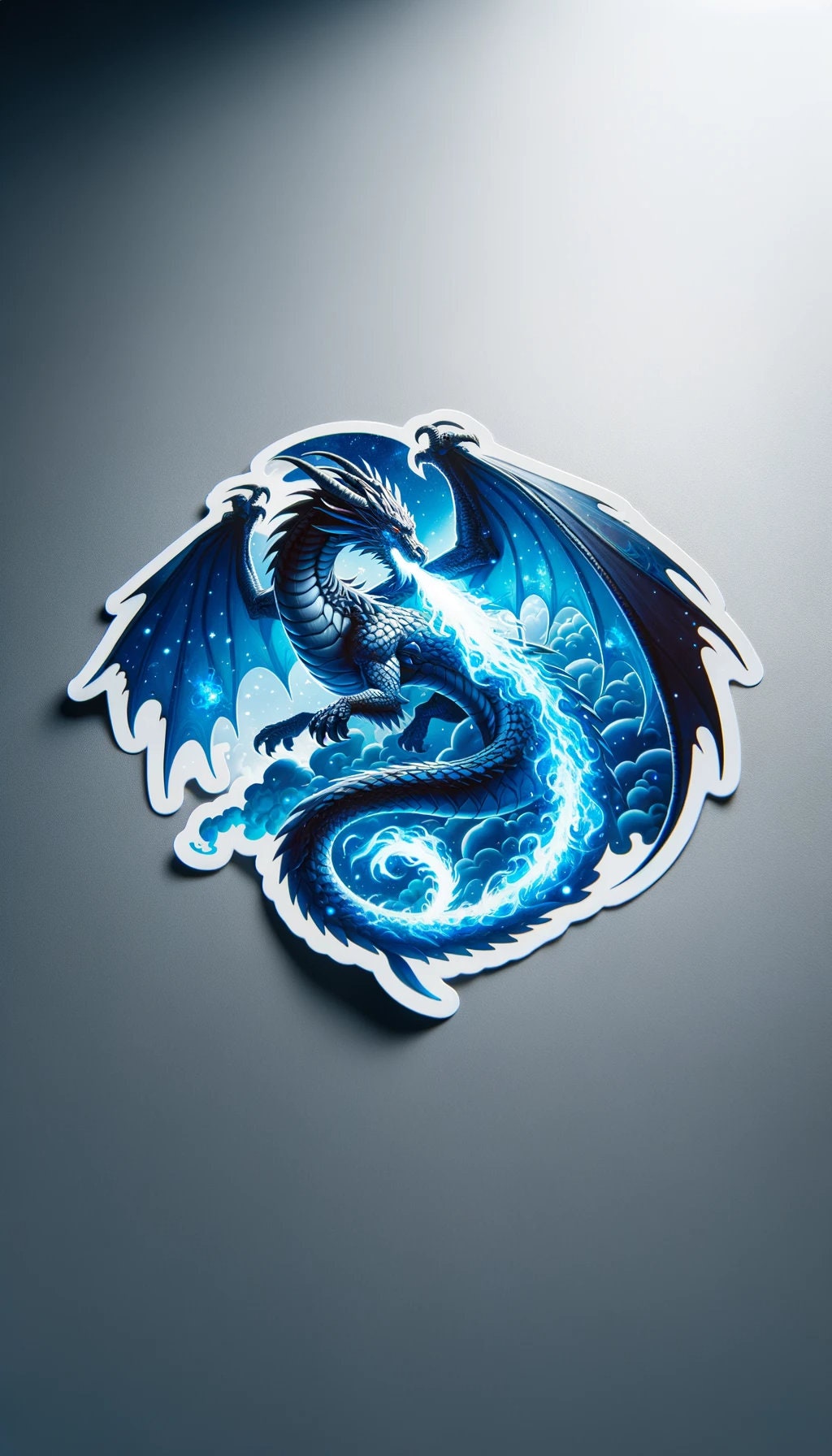Fantasy Fables Blue Dragon Stickers - Etsy