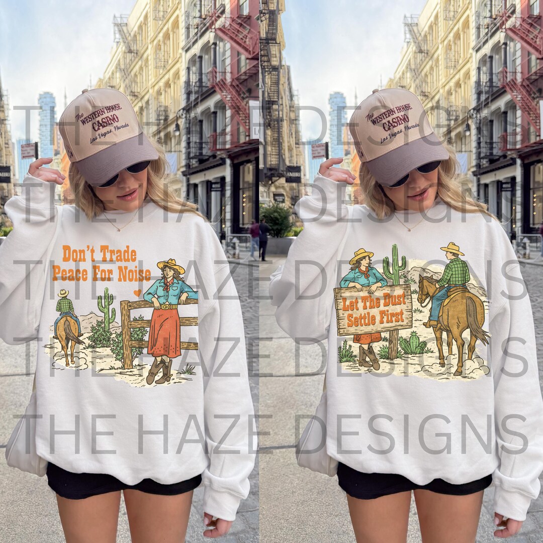 Trendy Western Quote PNG Bundle | Cowboy Affirmation Clipart | Retro ...