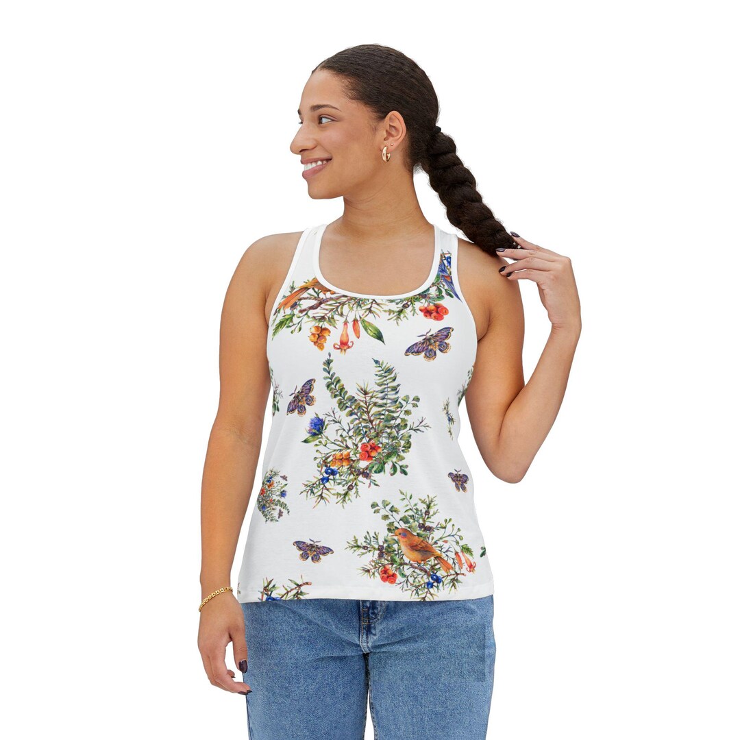 Floral Cottagecore Tank Top: Women's Summer Sleeveless Shirt - Etsy