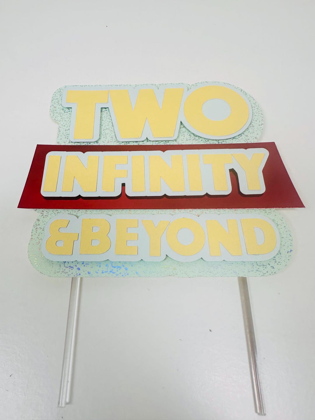 Two Infinity and Beyond Cake Topper - Etsy UK