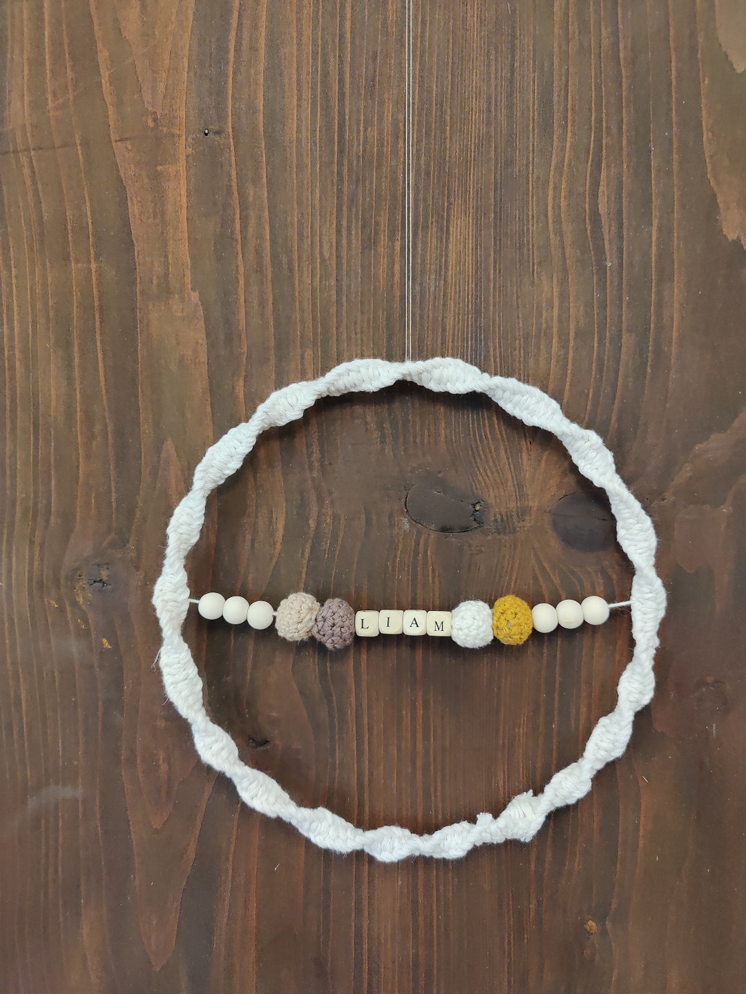 Personalized Macrame Ring as a Gift for a Birth, Baptism or Birthday - Etsy