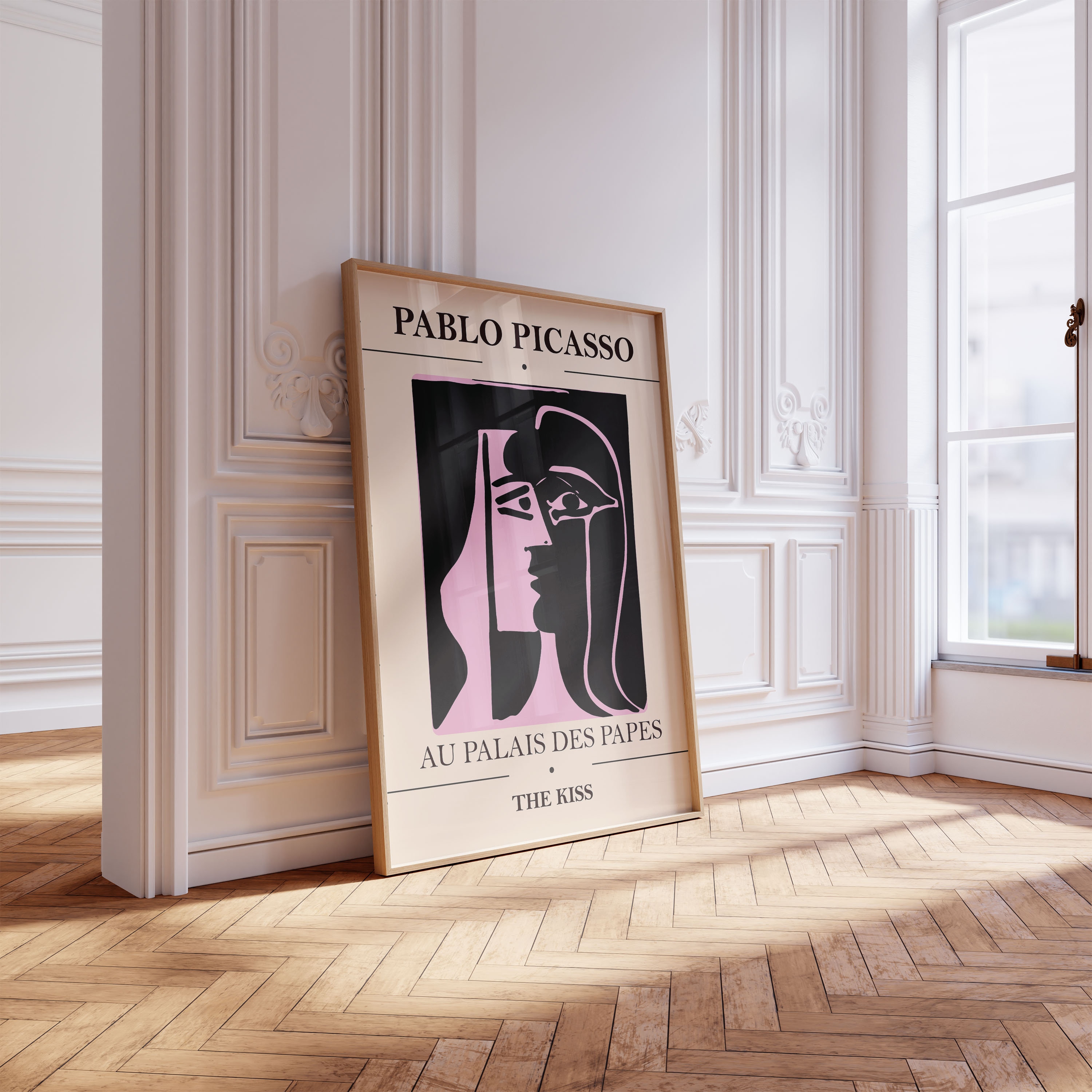 Set of 3 Bauhaus Pink Print, Tryptic Wall Art, Famous Art Prints Set ...