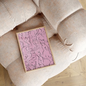 Set of 3 Bauhaus Pink Print, Tryptic Wall Art, Famous Art Prints Set ...