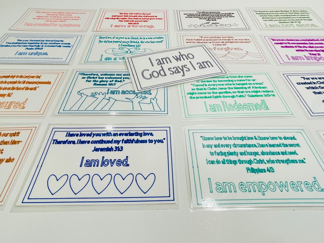 Jesus Identity Affirmation Cards - Etsy
