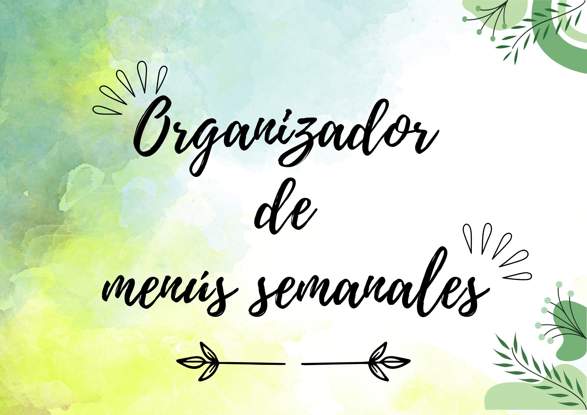 Weekly Menu Organizer. Four Models of Templates. - Etsy