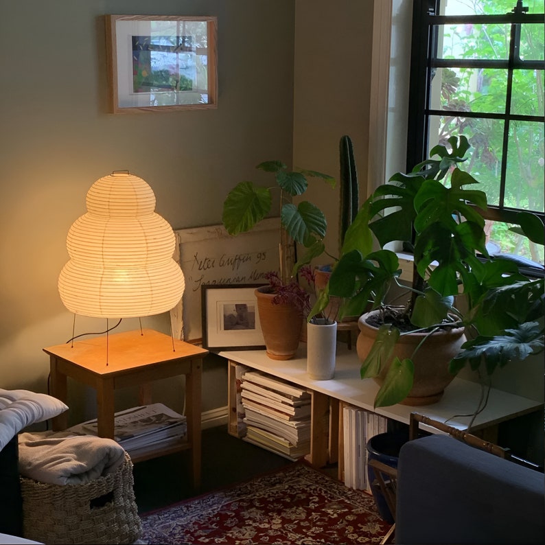 Japanese Akari Wabi-sabi Table Lamp, Art Decor, Rice Paper Lamp ...