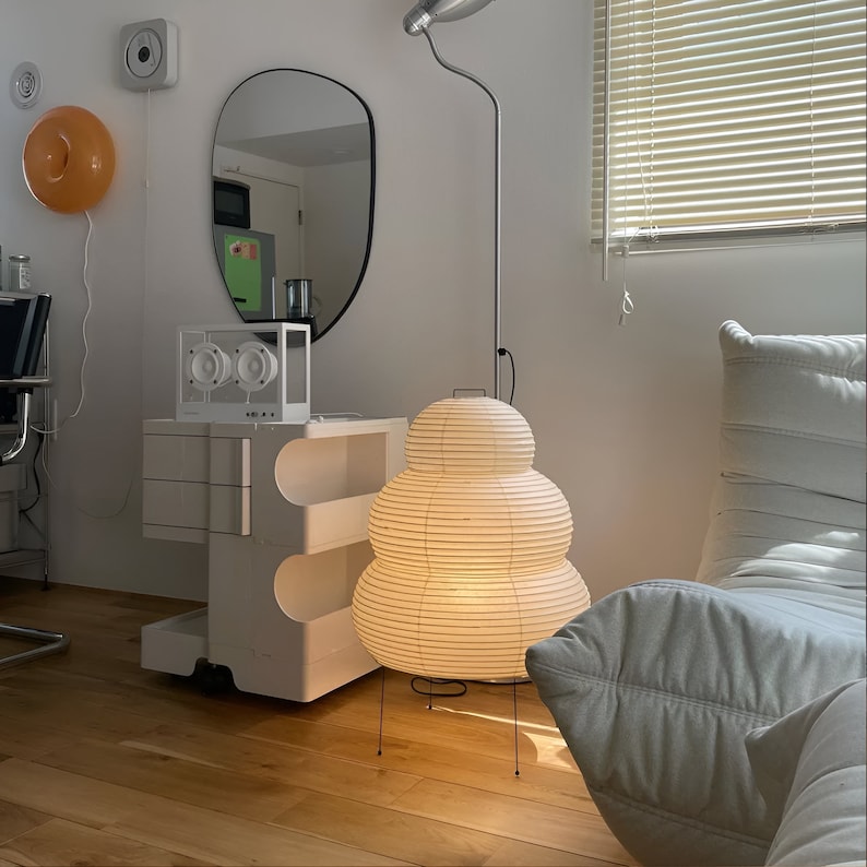 Japanese Akari Wabi-sabi Table Lamp, Art Decor, Rice Paper Lamp ...