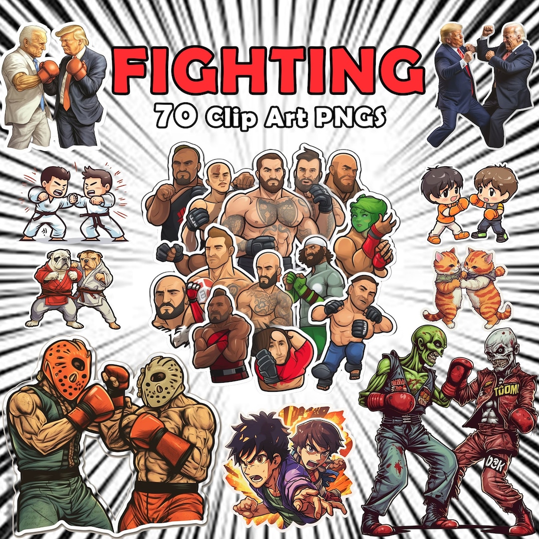 Hero Fight PNG PNG File Fighting Clipart Art Fighting Shirt Png Instant ...