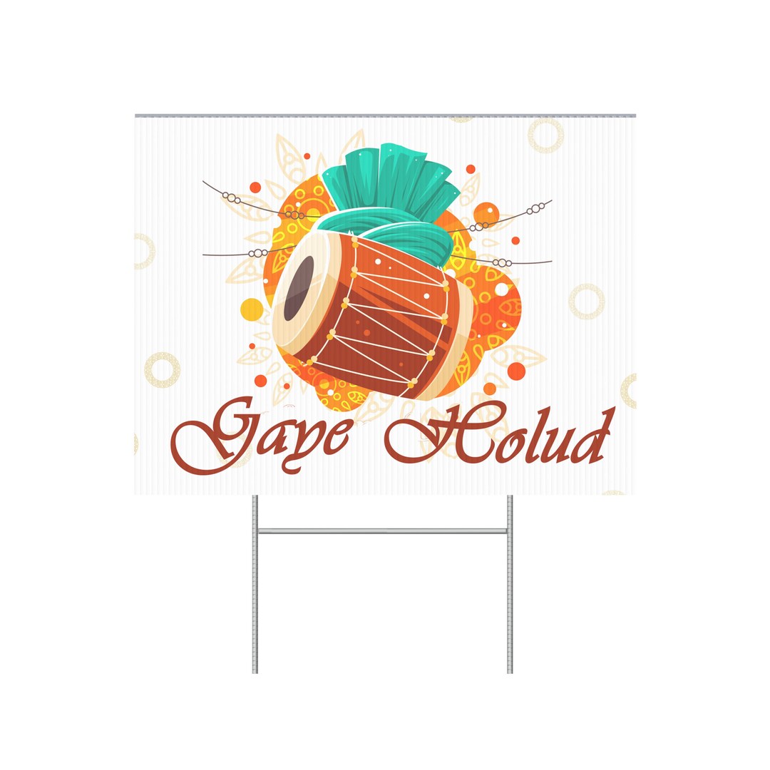 Gaye Holud Yard Sign for Your Wedding Celebrations - Etsy