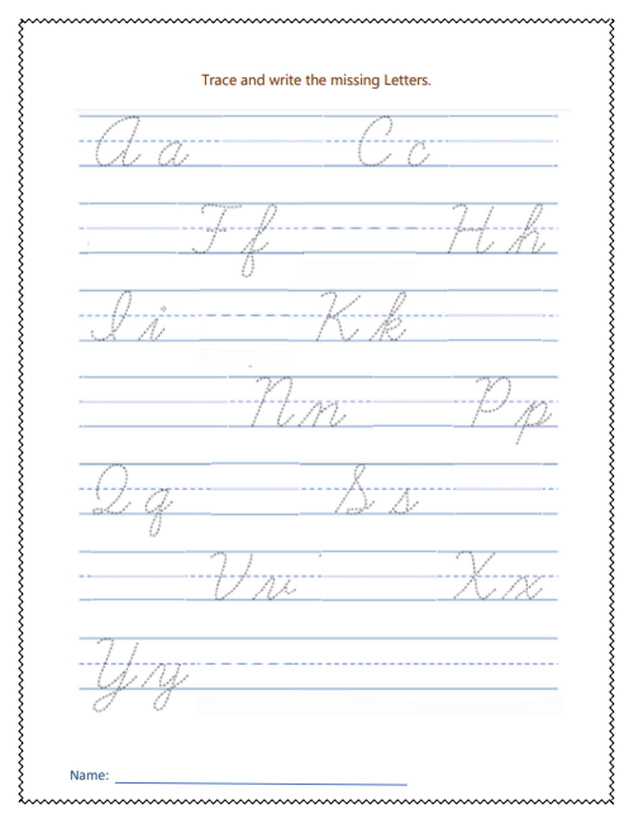 Activities for Children - Practice Cursive Writing - Etsy