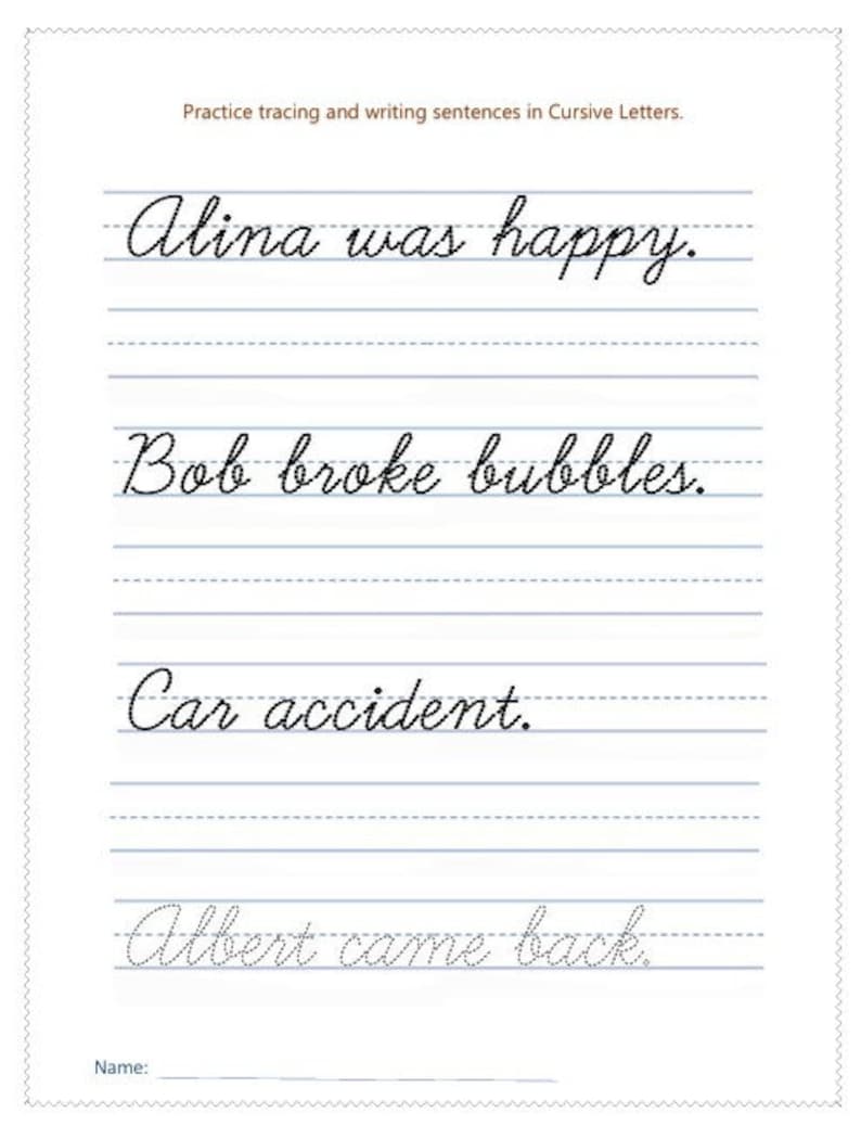 Activities for Children Volume 2 - Practice Cursive Writing - Etsy