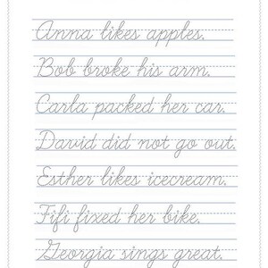 Activities for Children Volume 2 - Practice Cursive Writing - Etsy