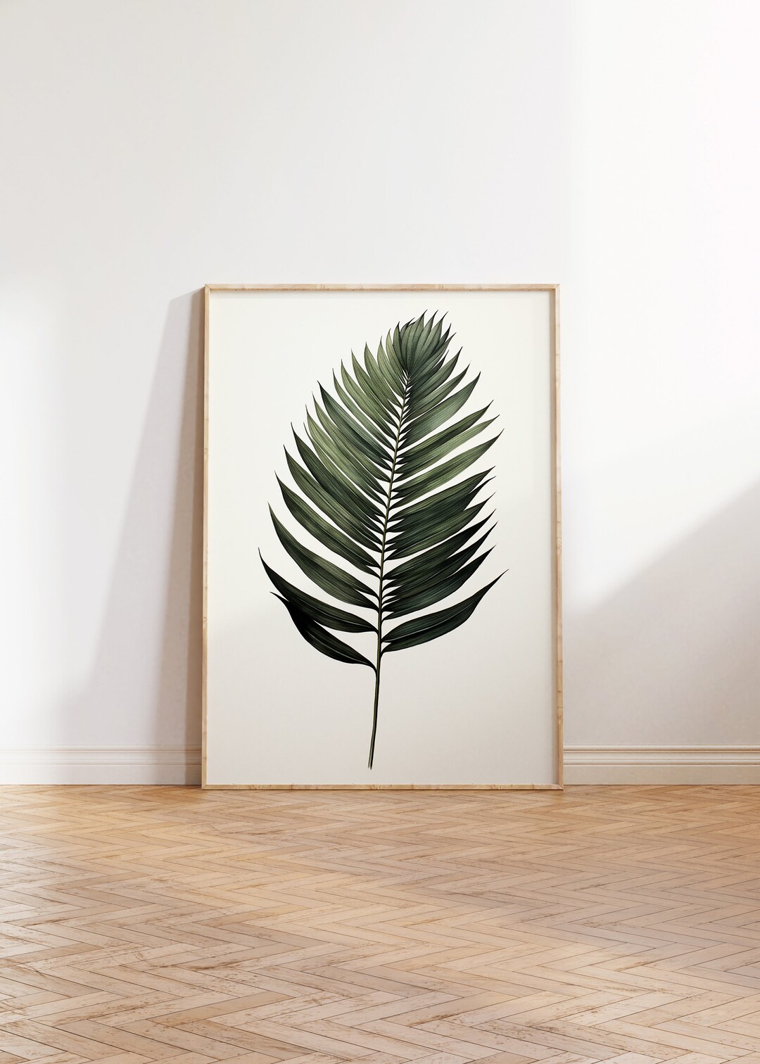 Simple Boho Palm Leaf Poster Design Printable Art Minimalist Wall Art ...