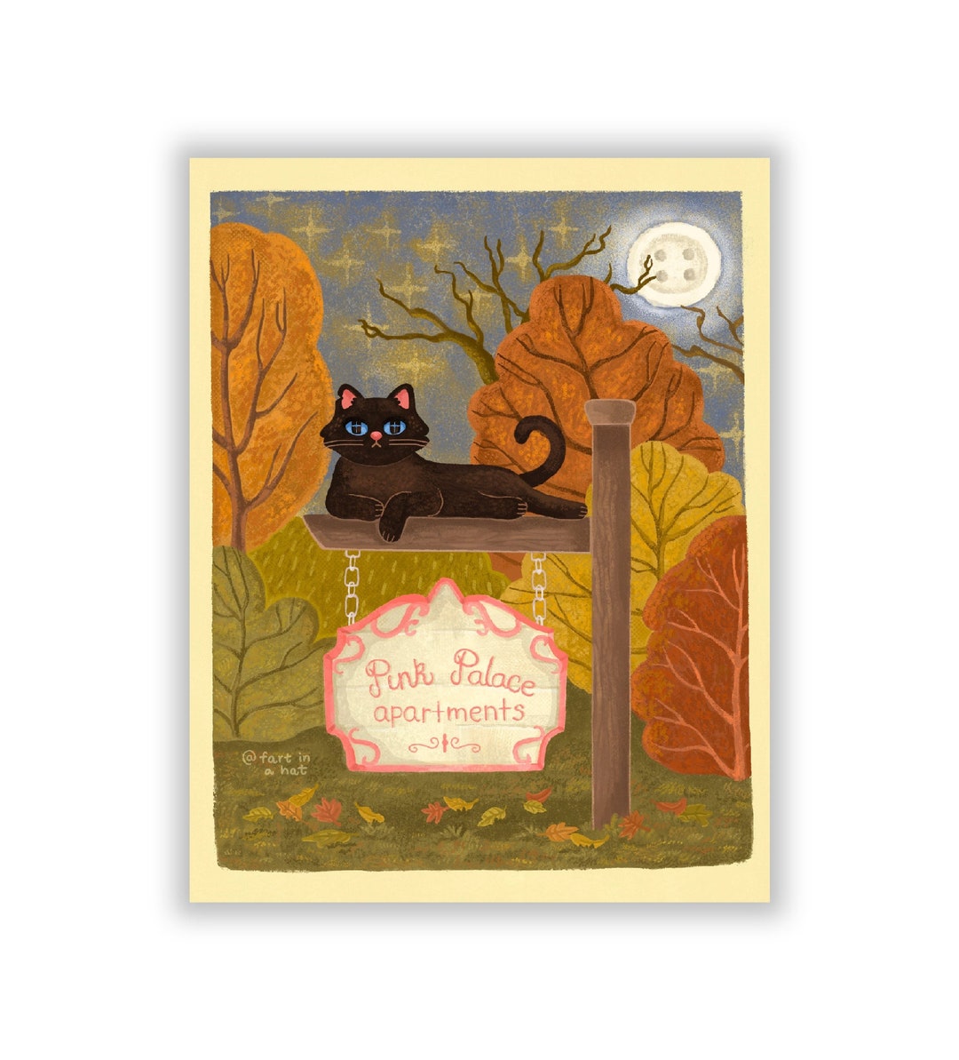 Coraline Art Print 8.5 X 11 Black Cat Drawing Pink Palace Drawing ...