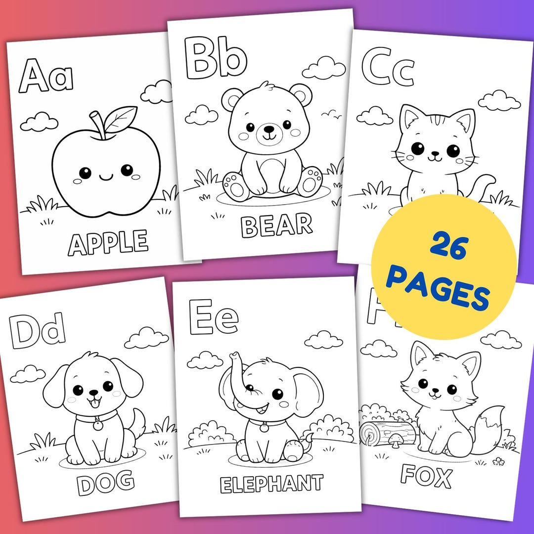 ABC Alphabet Coloring Pages for Kids – Printable Learning Letters A to ...