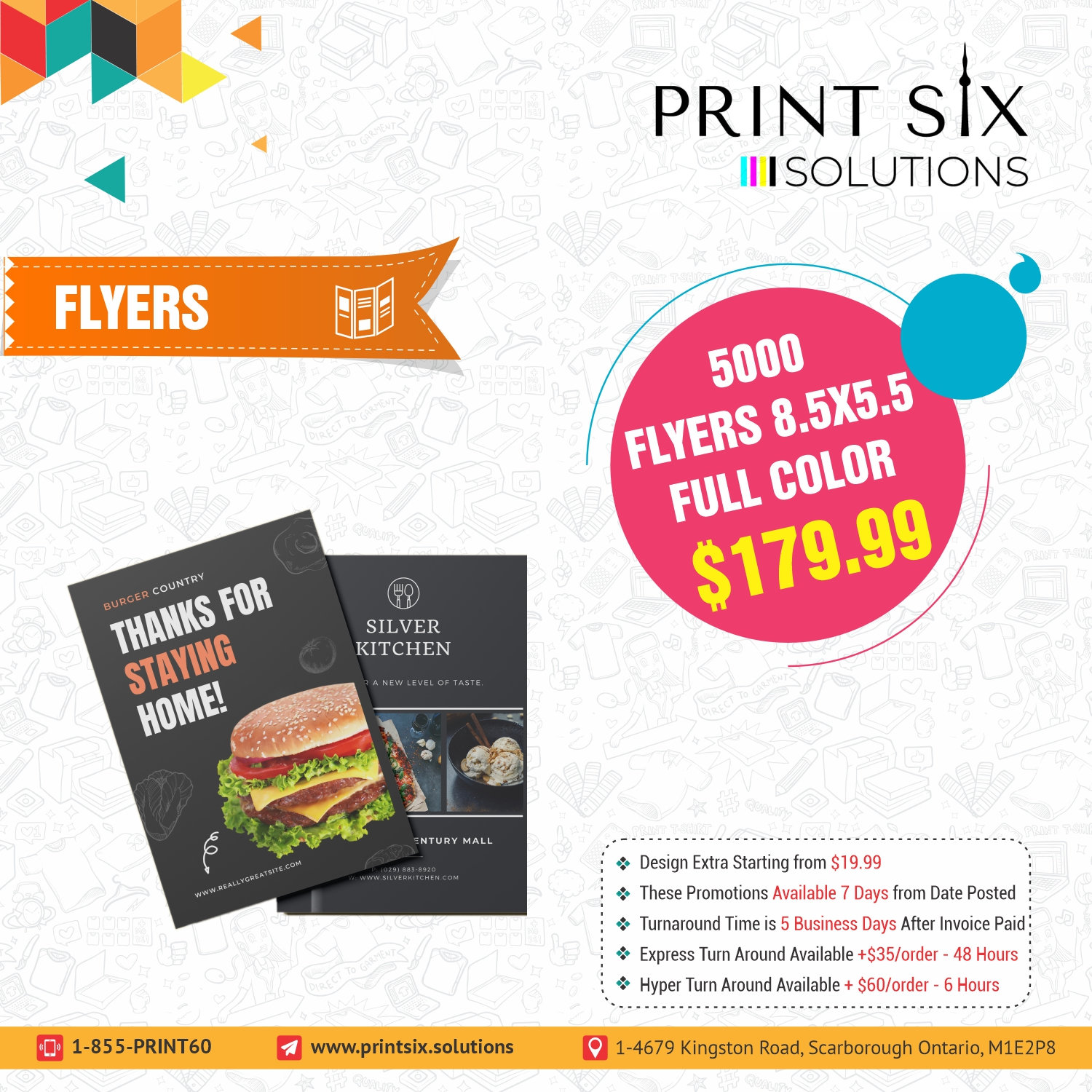 Sale - 129.99 -5000 FLYERS 8.5X5.5 FULL COLOR - Etsy