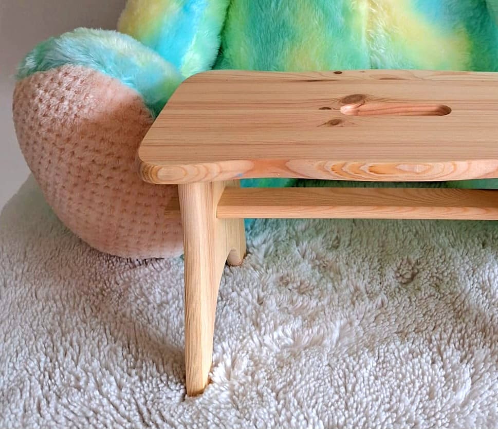 Small Wooden Step Stool Hand Painted Solid Pinewood Rectangle Bench ...