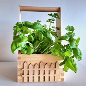 Wooden Trug Basket Planter Hamper Gardening Flowers Foraging Fruit ...