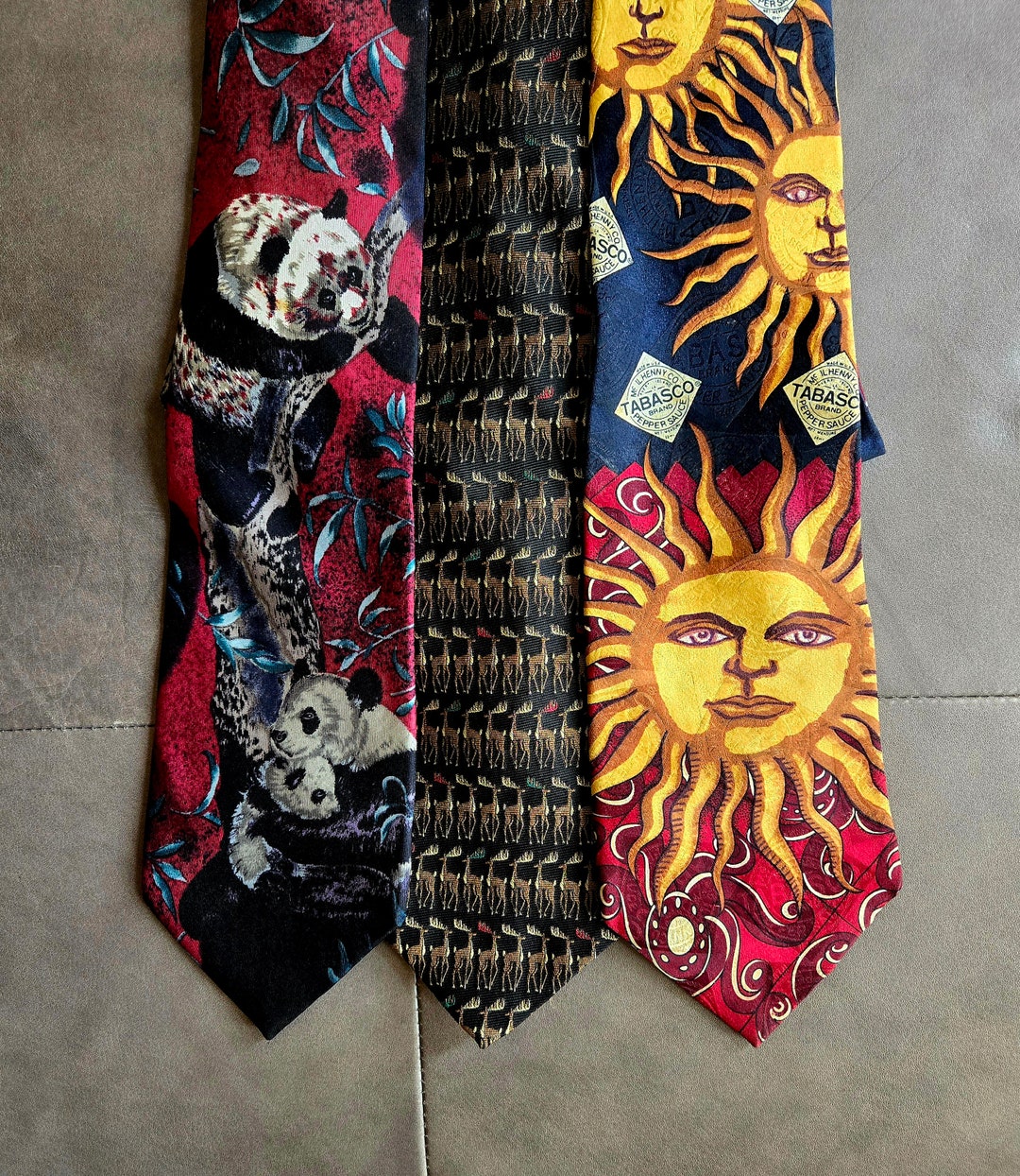 Vintage & Fun All-silk Neckties | Panda Lost Kingdom | Reindeer Robert ...
