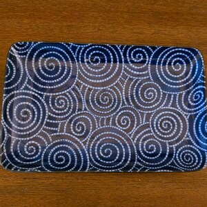 Hand Painted Japanese Rectangular Tray Dish | Blue and White | Jewelry ...