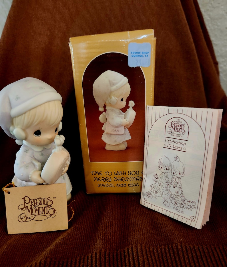Precious Moments Vintage 1988 Time to Wish You A Merry Christmas ...