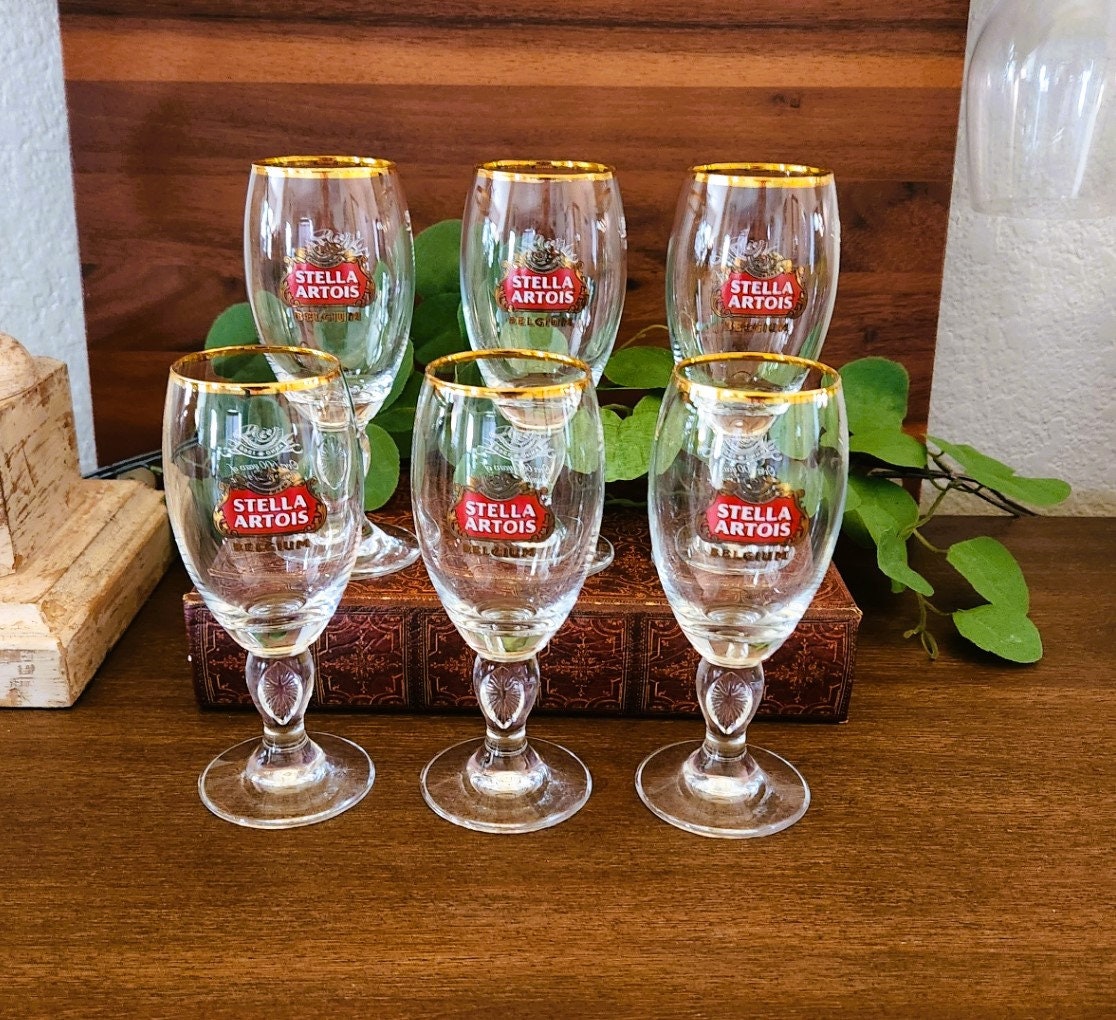 Set of 6 Stella Artois Lowen Belgium Iconic Chalices | Beer Tasting ...
