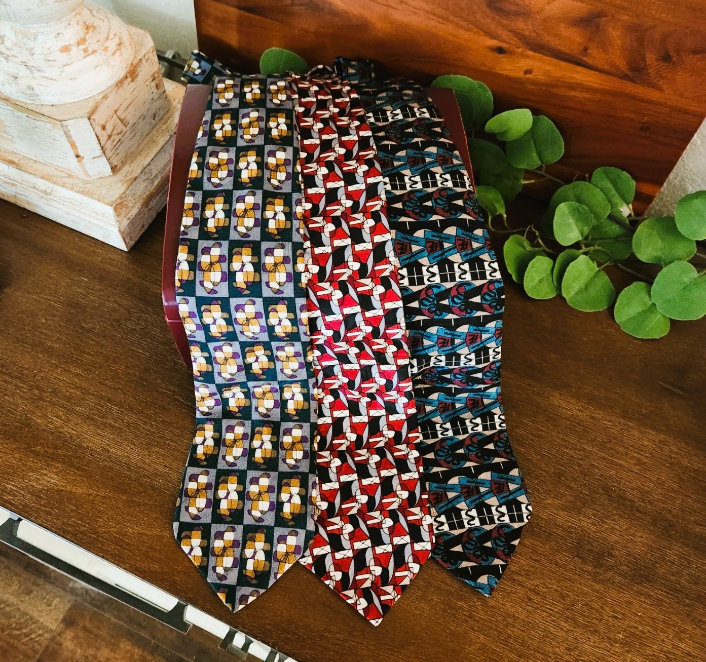 Martin Wong Vintage All Silk Tie Made in USA Napa CA Distinct Martin ...