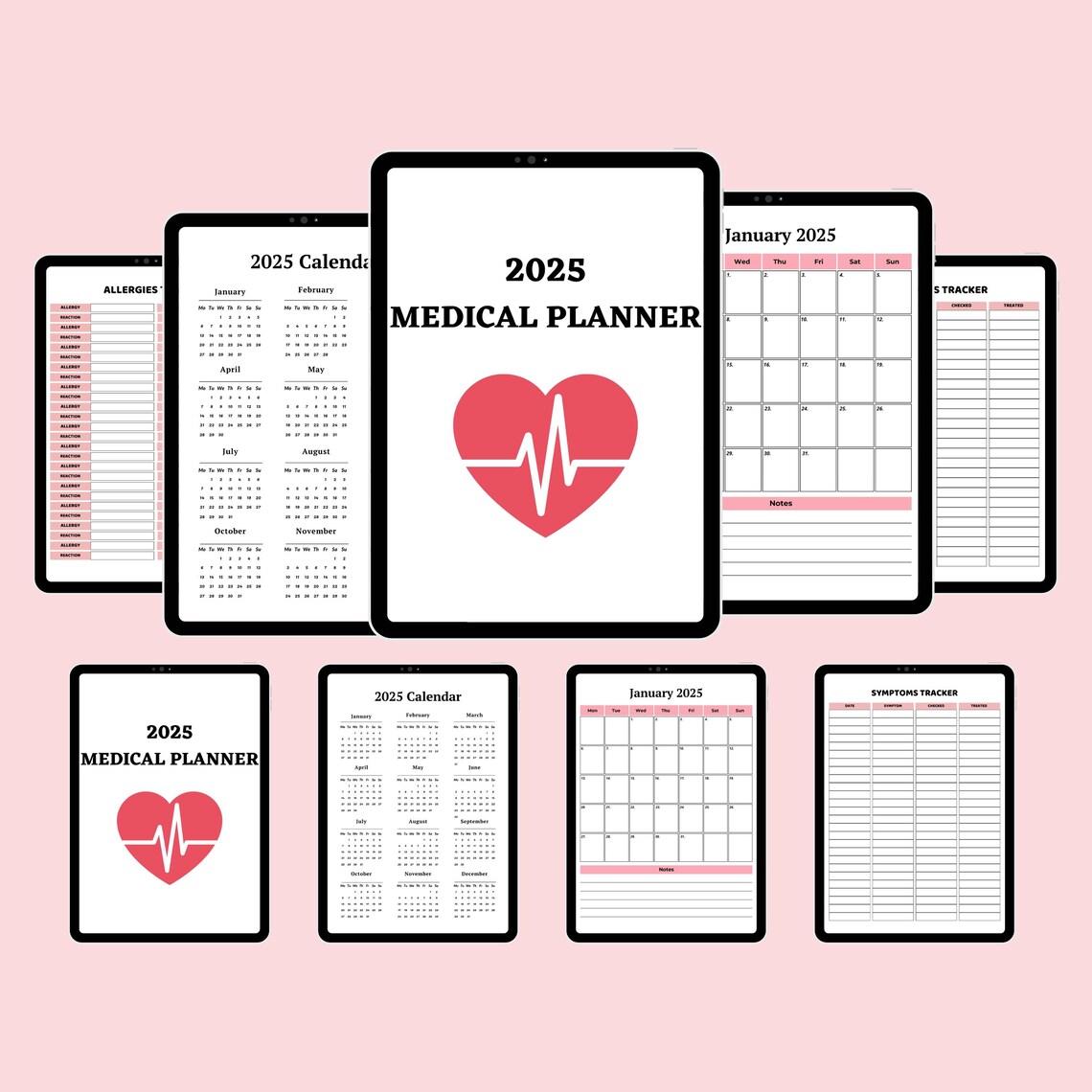 Digital Medical Planner Template | Healthcare Planner | Health Planner ...