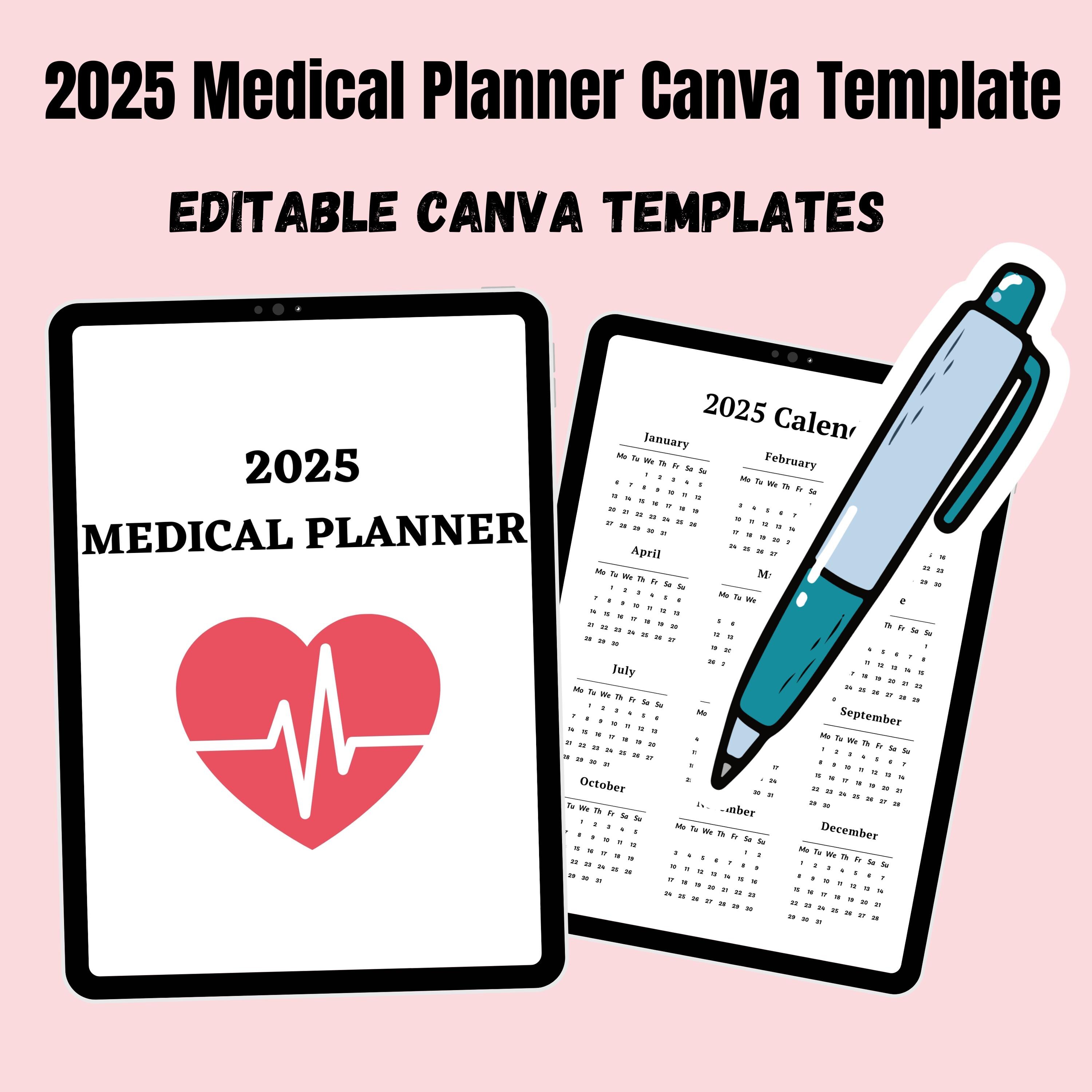 Digital Medical Planner Template | Healthcare Planner | Health Planner ...