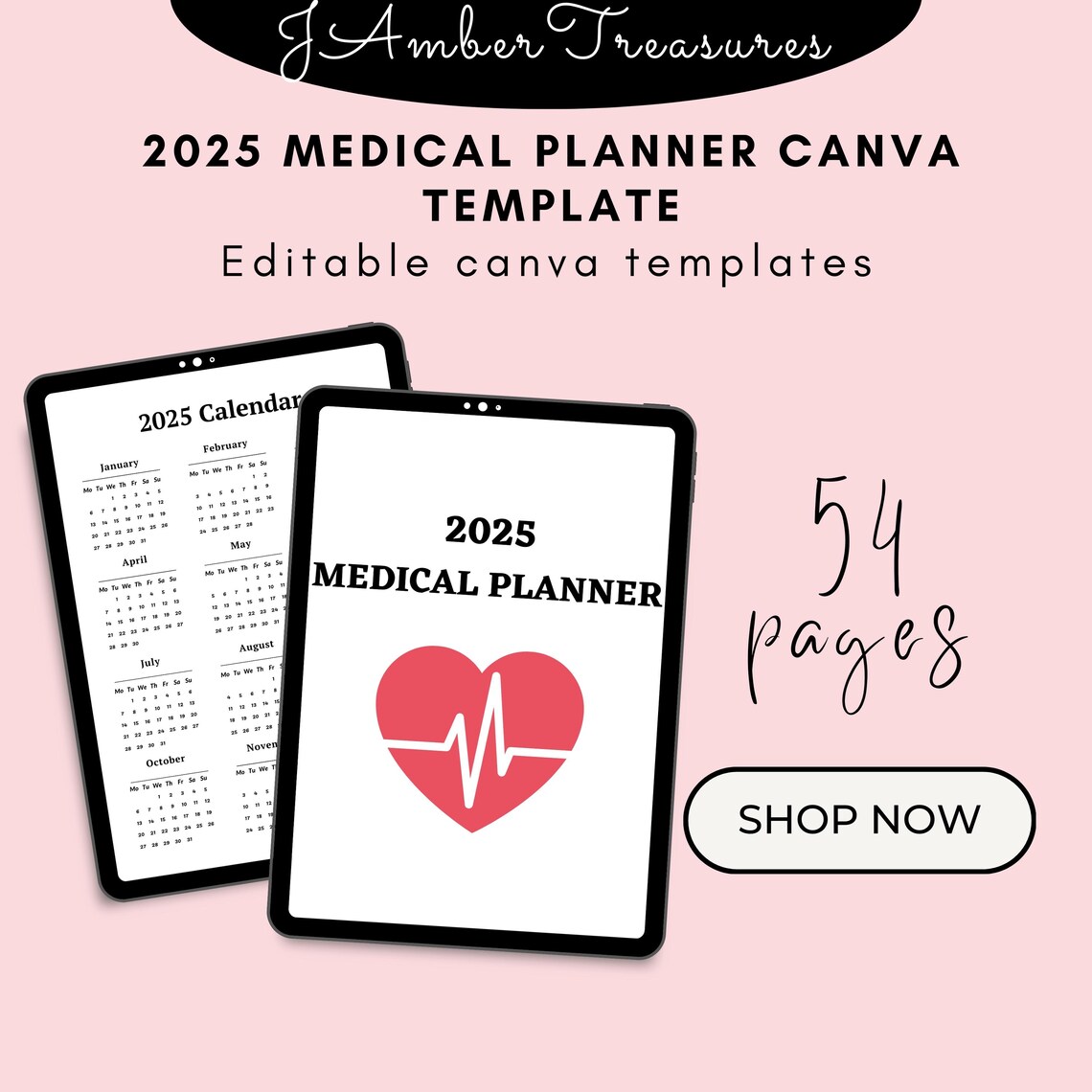 Digital Medical Planner Template | Healthcare Planner | Health Planner ...