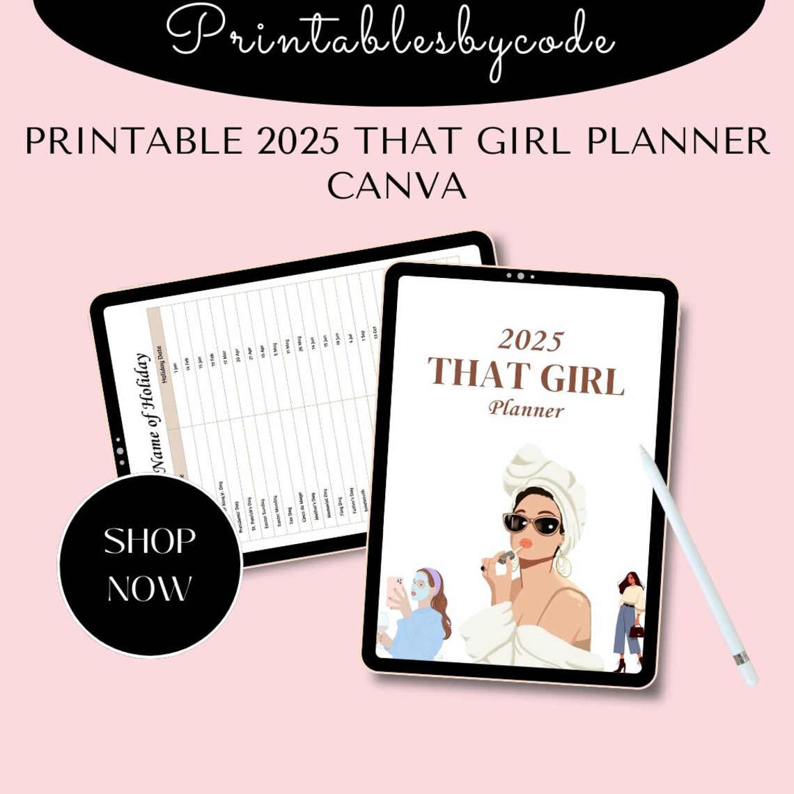 Digital Planner 2024-2025, That Girl Planners Digital 2025, Goodnotes ...