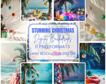 Christmas Digital Backdrop, Christmas Background Photography, Holidays ...