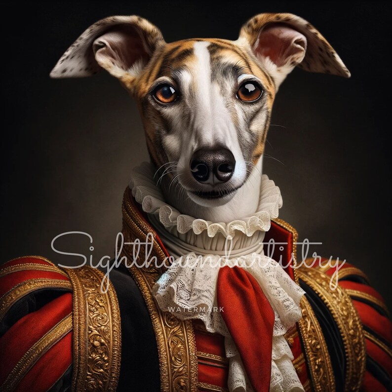 Royal Greyhound Head Renaissance 10 Beautiful Jpgs Digital Download ...
