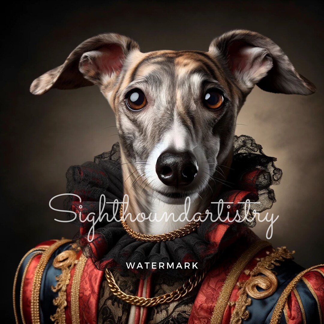 Royal Greyhound Head Renaissance 10 Beautiful Jpgs Digital Download ...