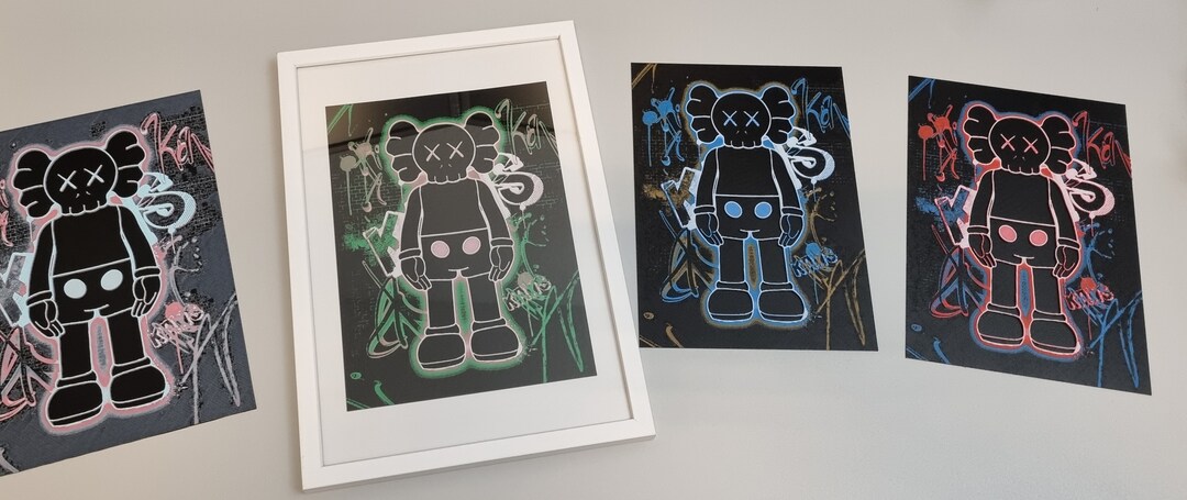 KAWS Wall Art Design / Gift custom Colours Personalized - Etsy