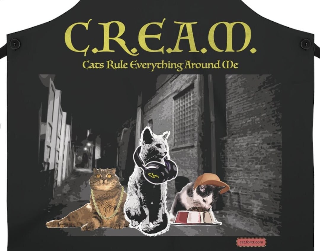 Cats Rule Everything Around Me Apron | Cat Merch | Cat Gifts | Cat ...