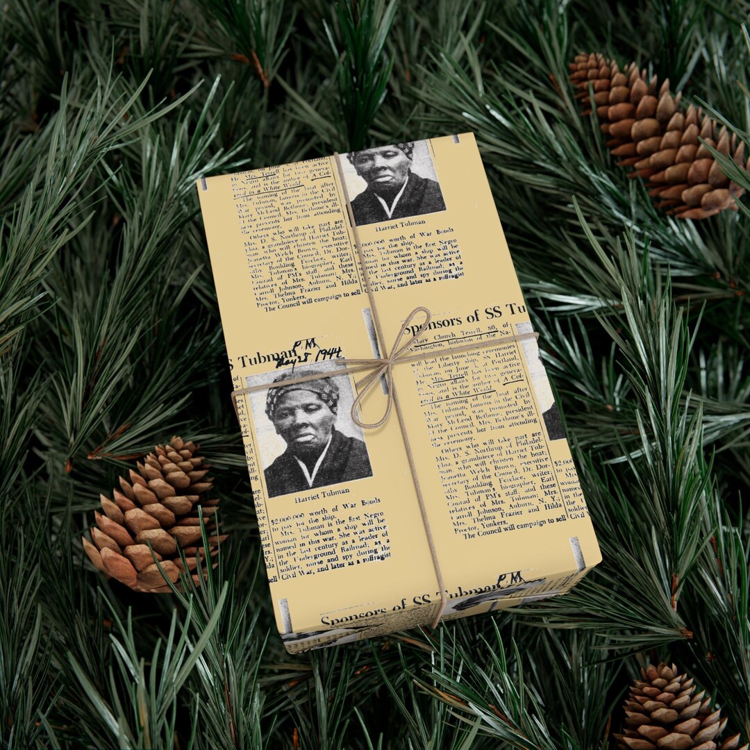 Wrapping Paper - Black History Luminary Harriet Tubman News Story ...