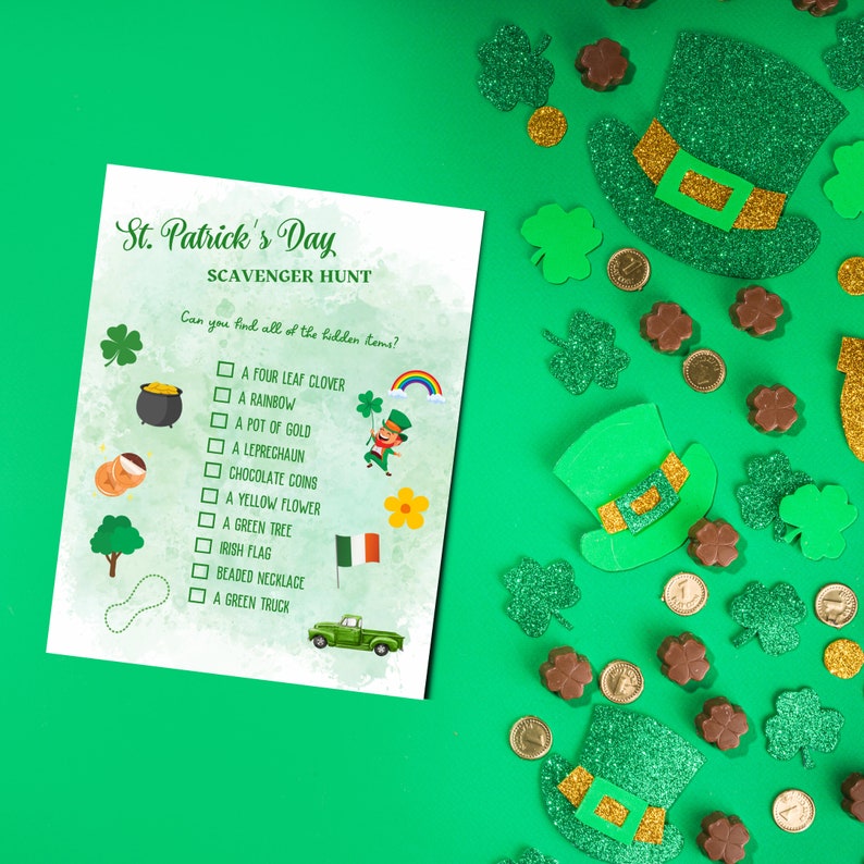 St. Patricks Day Scavenger Hunt - Etsy