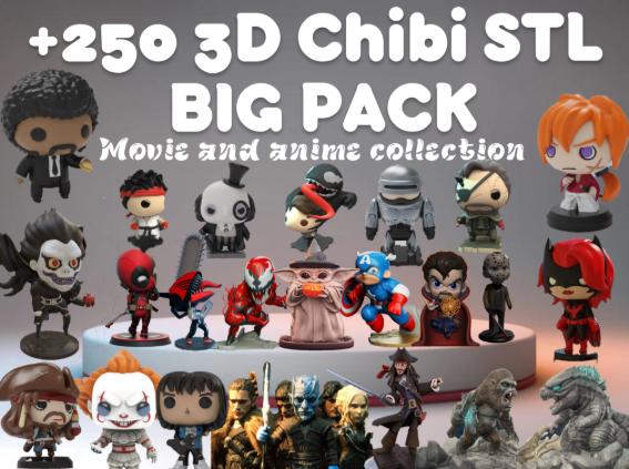 3D STL Chibi Model Pack – 250+ Cute Miniature STL Files – Printable ...