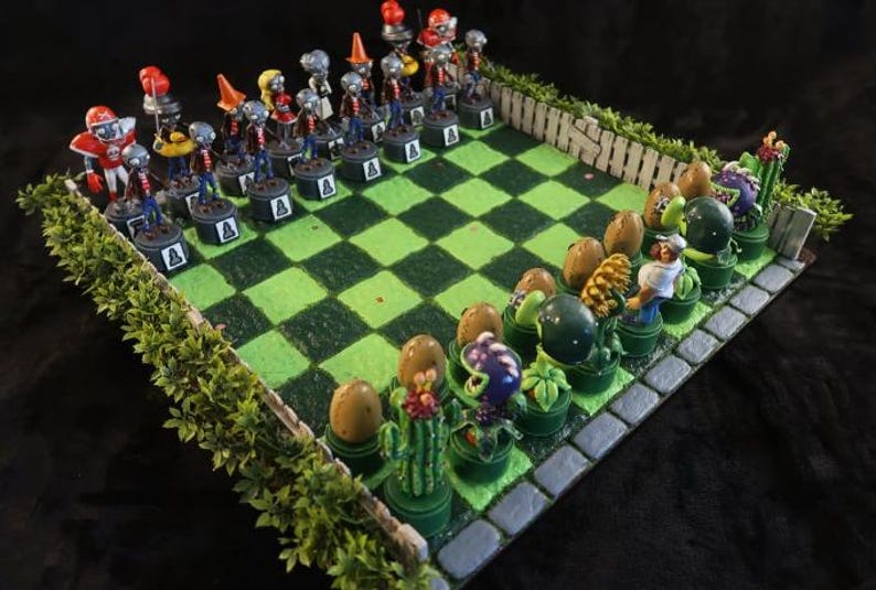 Plants Vs Zombies Inspired 3D Printable Chess Set - Unique STL Files ...