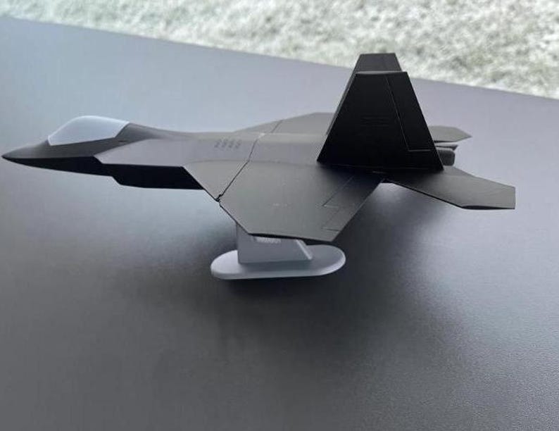 F-22 Raptor Fighter Jet 3D Model STL File - High-detail and Instant ...