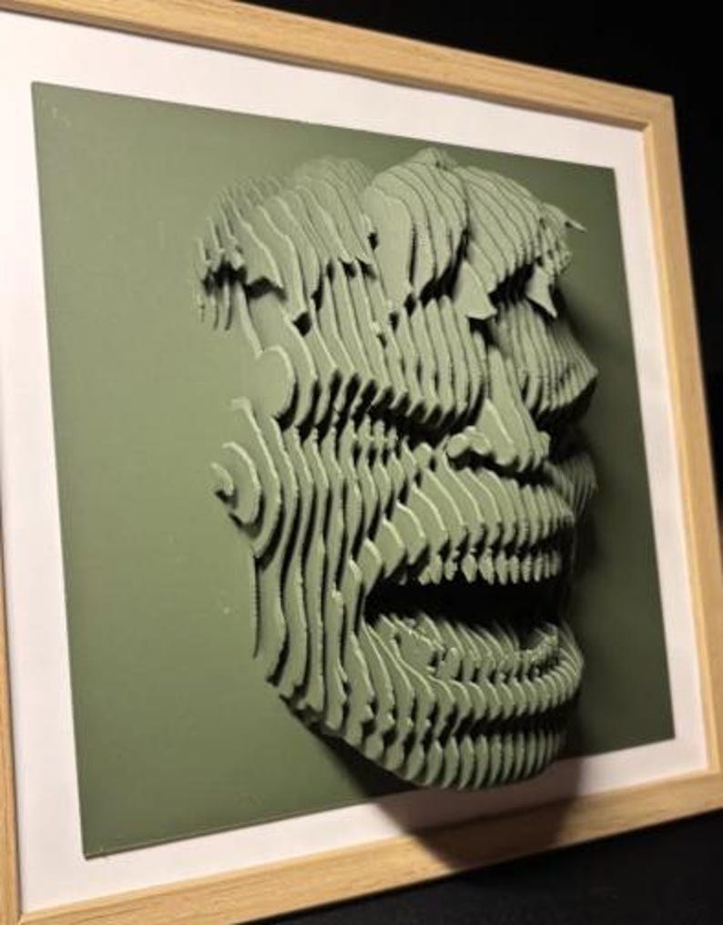 Angry Giant Face 3D STL File - Etsy