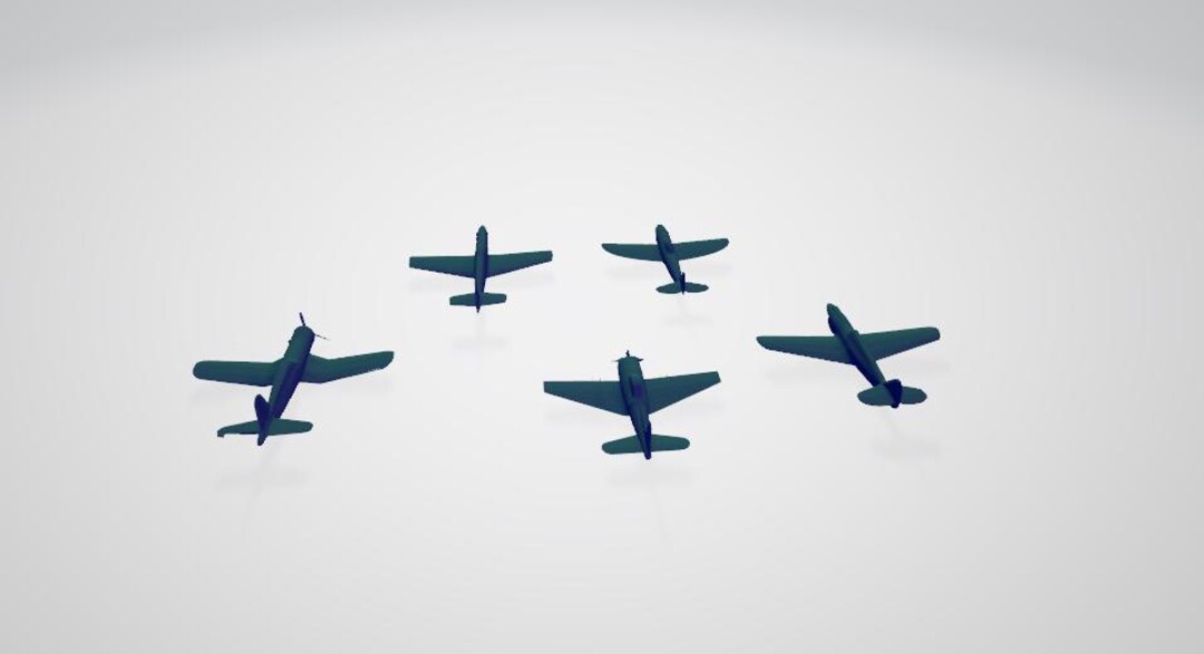 American WWII Fighter Jet Pack 3D STL Files - P-51 Mustang, P-47 ...