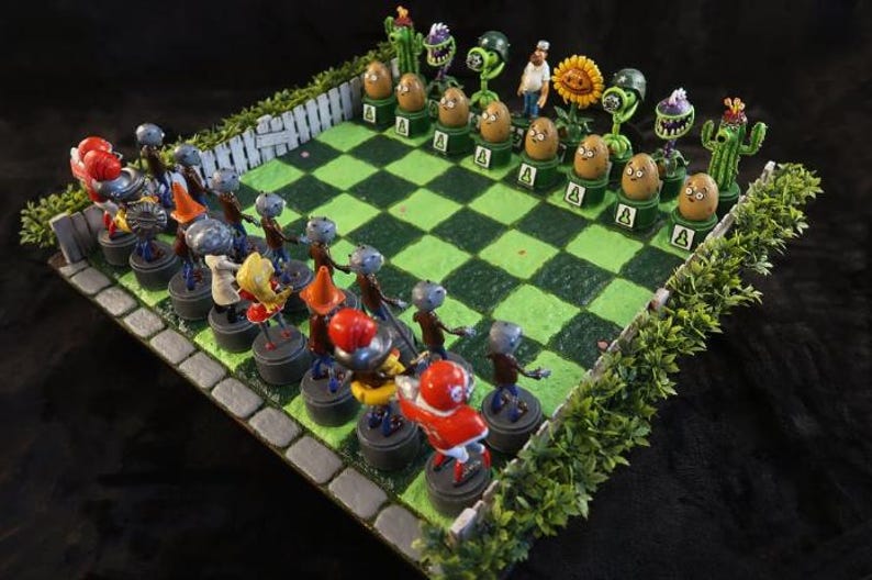 Plants Vs Zombies Inspired 3D Printable Chess Set - Unique STL Files ...