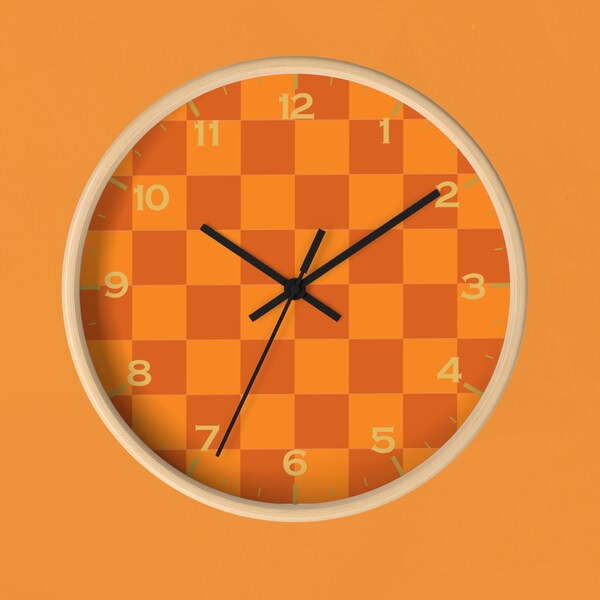 Orange Clock - Etsy