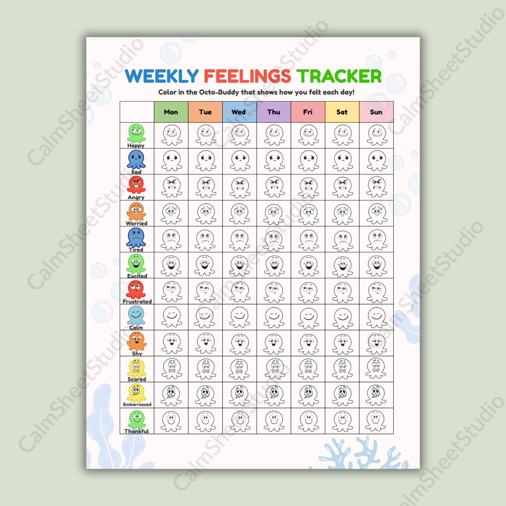 Feelings Poster Bundle for Kids – Printable SEL Tracker & Reflection ...