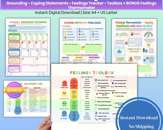 Feelings Toolbox Poster for Kids – Printable SEL Emotional Regulation ...