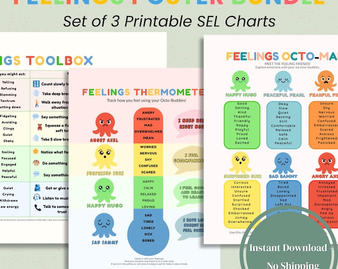 Feelings Toolbox Poster for Kids – Printable SEL Emotional Regulation ...