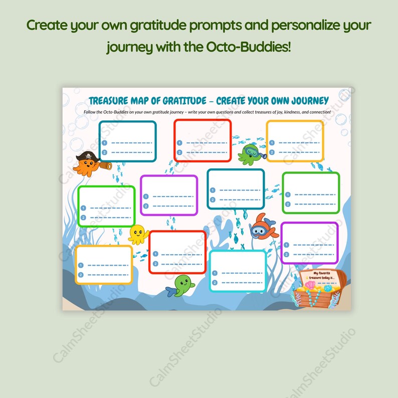 Gratitude Map & 7-day Journal Cards for Kids – Printable SEL Reflection ...